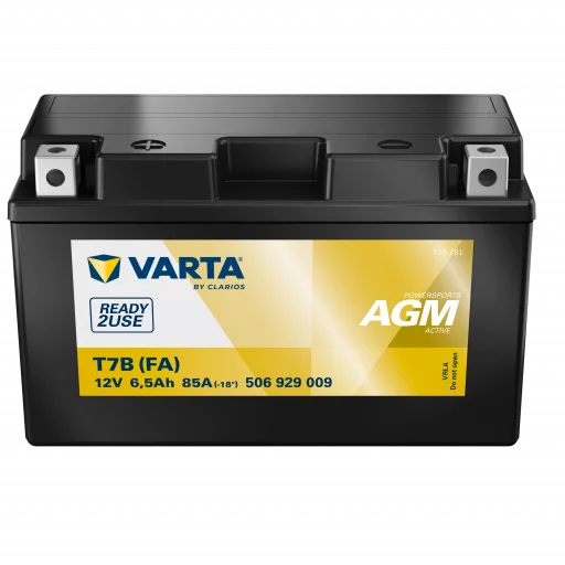 VARTA AGM MC Batteri 12V 6,5AH 85CCA (150x66x93mm) +vänster T7B (FA ...