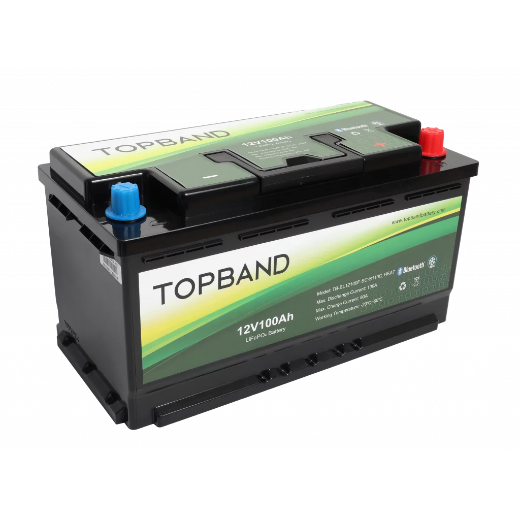 TOPBAND Lithium HEAT PRO - 12V 100AH - 100A BMS - Bluetooth och Värme ...