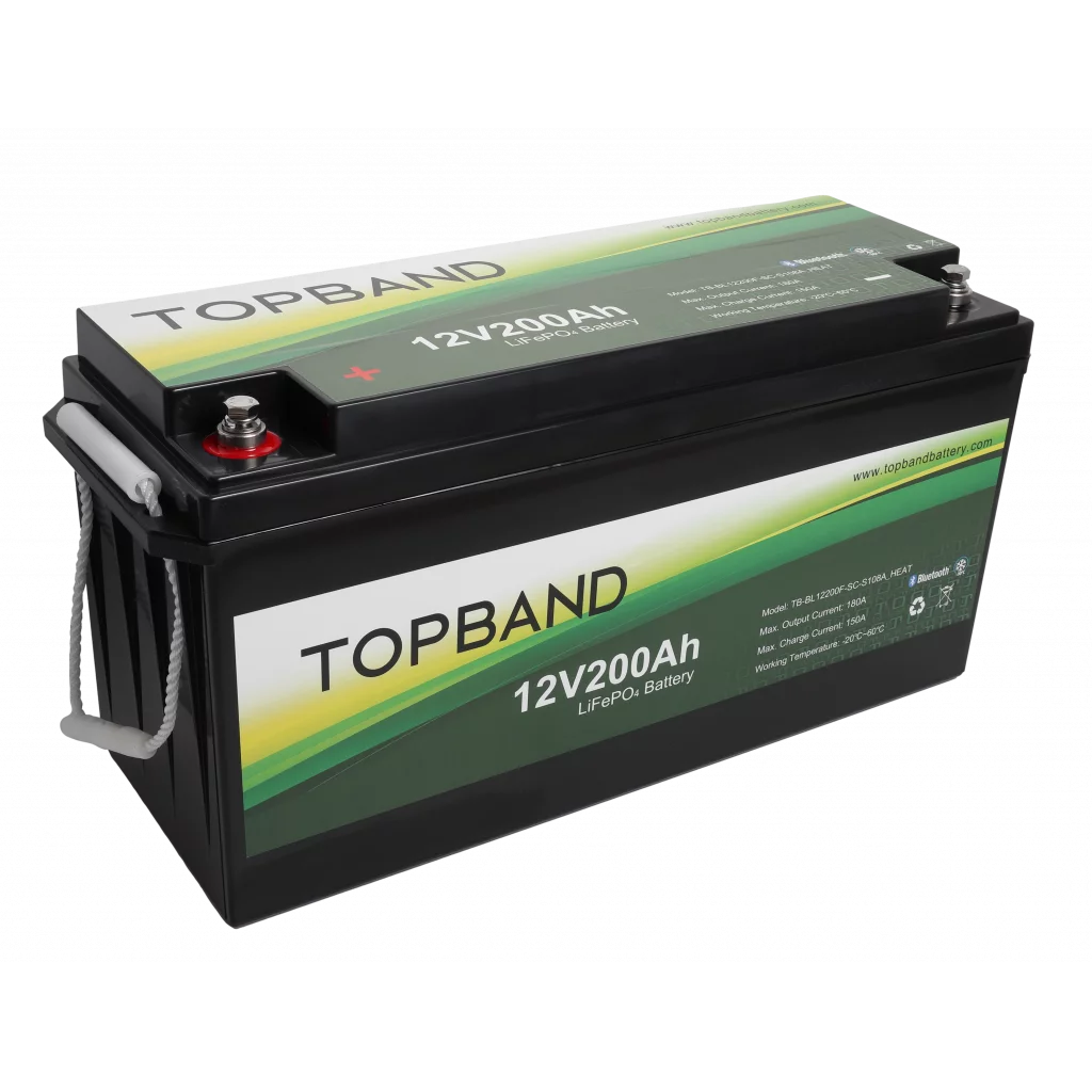 TOPBAND Lithium HEAT PRO - 12V 200AH - 200A BMS - Bluetooth och värme ...